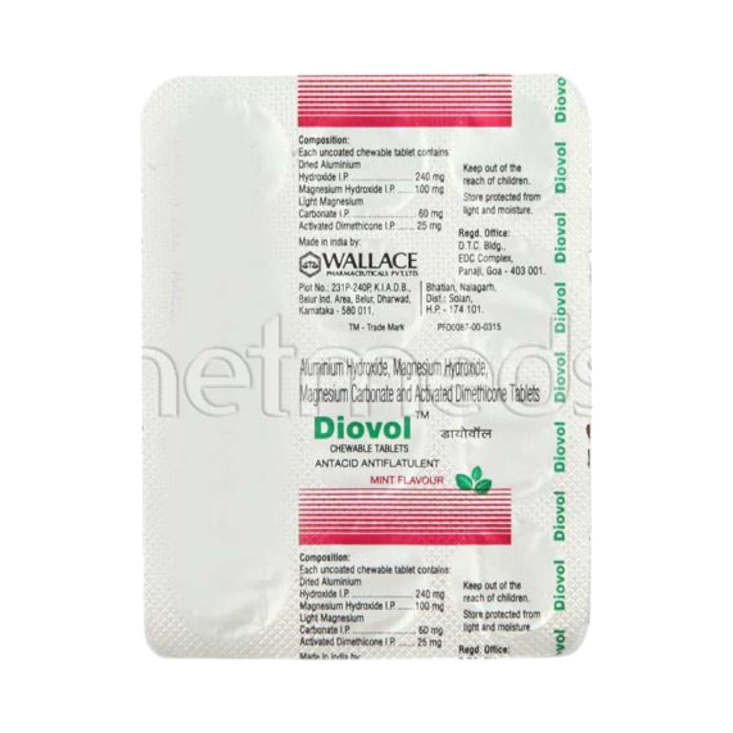 Buy Diovol Mint Flavour Strip Of 12 Chewable Tablets Online & Save Up ...