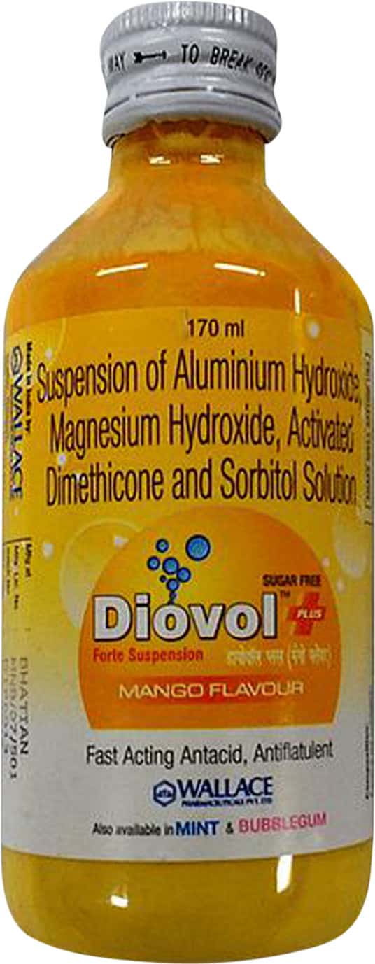 Diovol Plus Forte Mango Flavour Sugar Free Bottle Of 170ml Solution ...