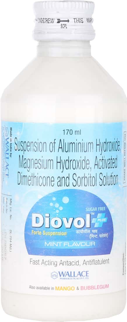 Diovol Plus Forte Mint Flavour Sugar Free Solution 170ml: Uses, Side ...