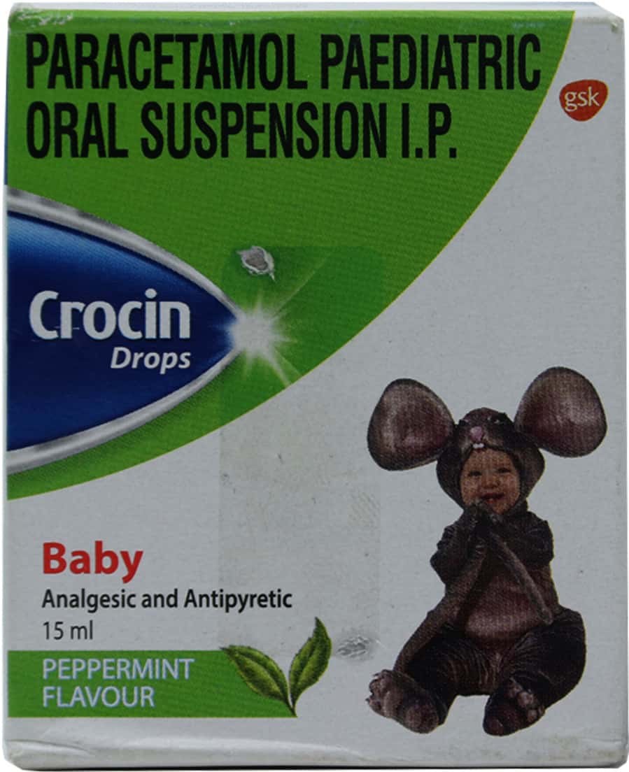 Crocin Baby Oral Drops | Peppermint Flavour: Uses, Side Effects, Price ...
