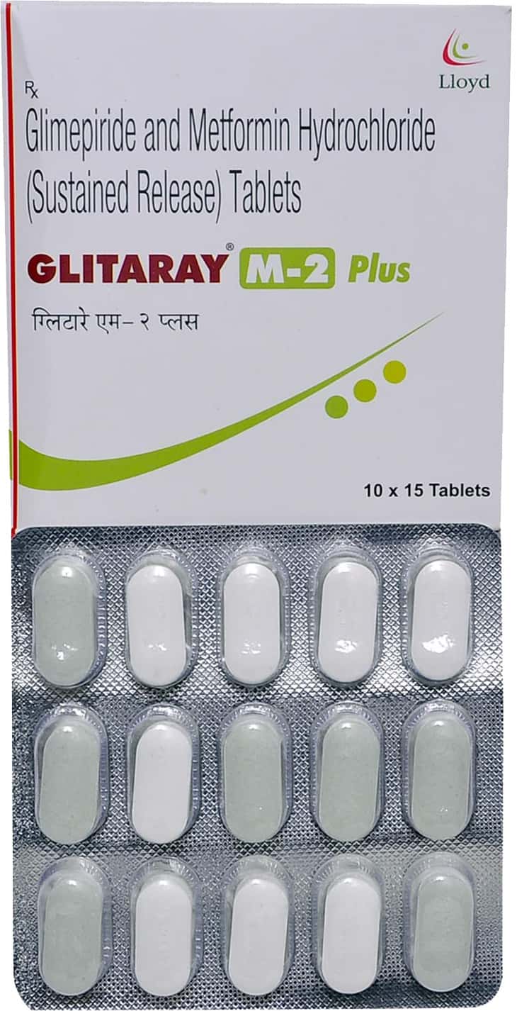 Glitaray M2 Plus Strip Of 15 Tablets: Uses, Side Effects, Price ...