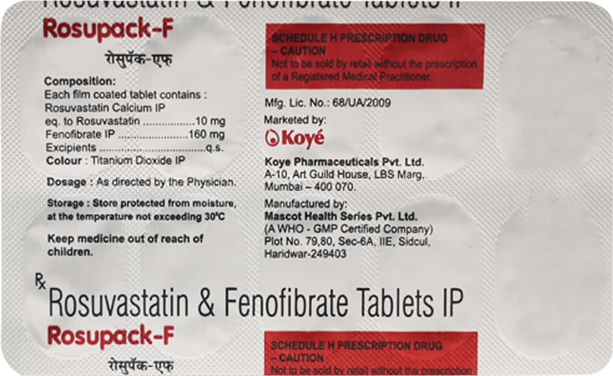 Rosupack F Strip Of 10 Tablets: Uses, Side Effects, Price & Dosage ...