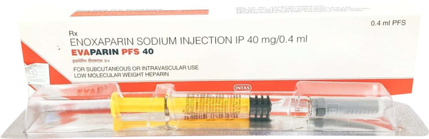Evaparin 40 MG Injection (0.4): Uses, Side Effects, Price & Dosage ...