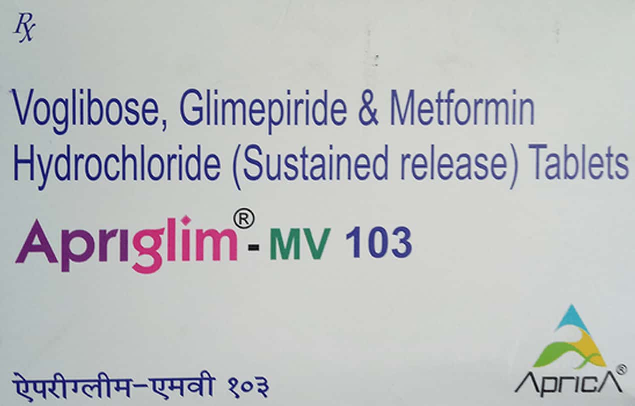 Apriglim Mv 103 Strip Of 10 Tablets: Uses, Side Effects, Price & Dosage ...
