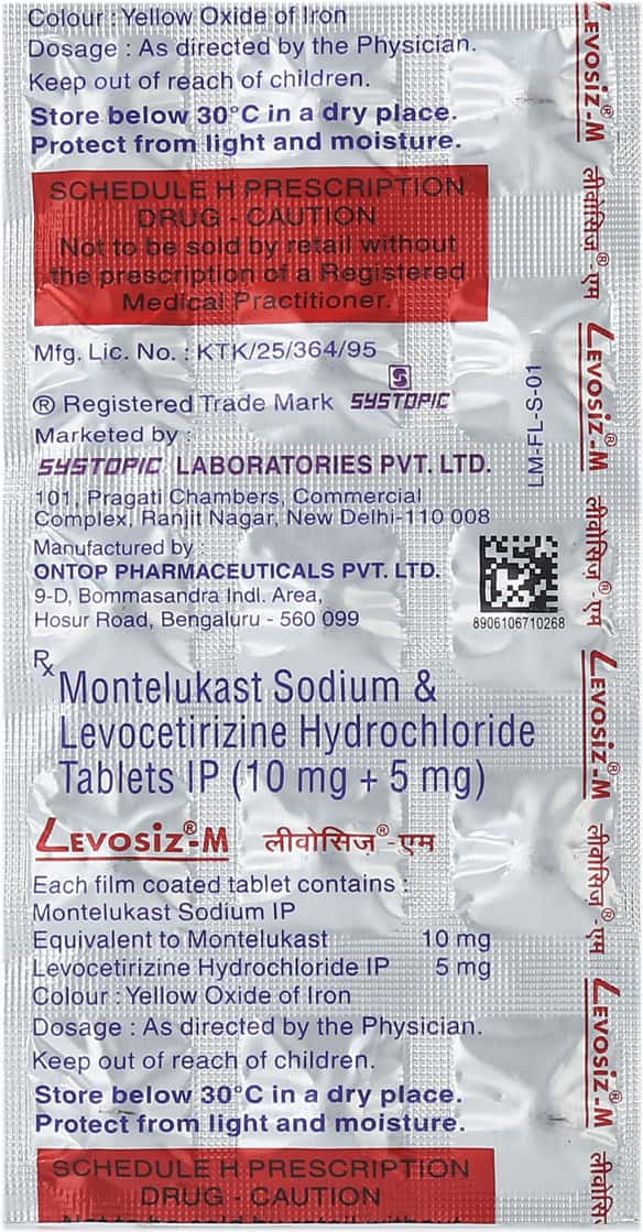 Levosiz M Tablet: Uses, Side Effects, Price, Dosage & More Info - PharmEasy