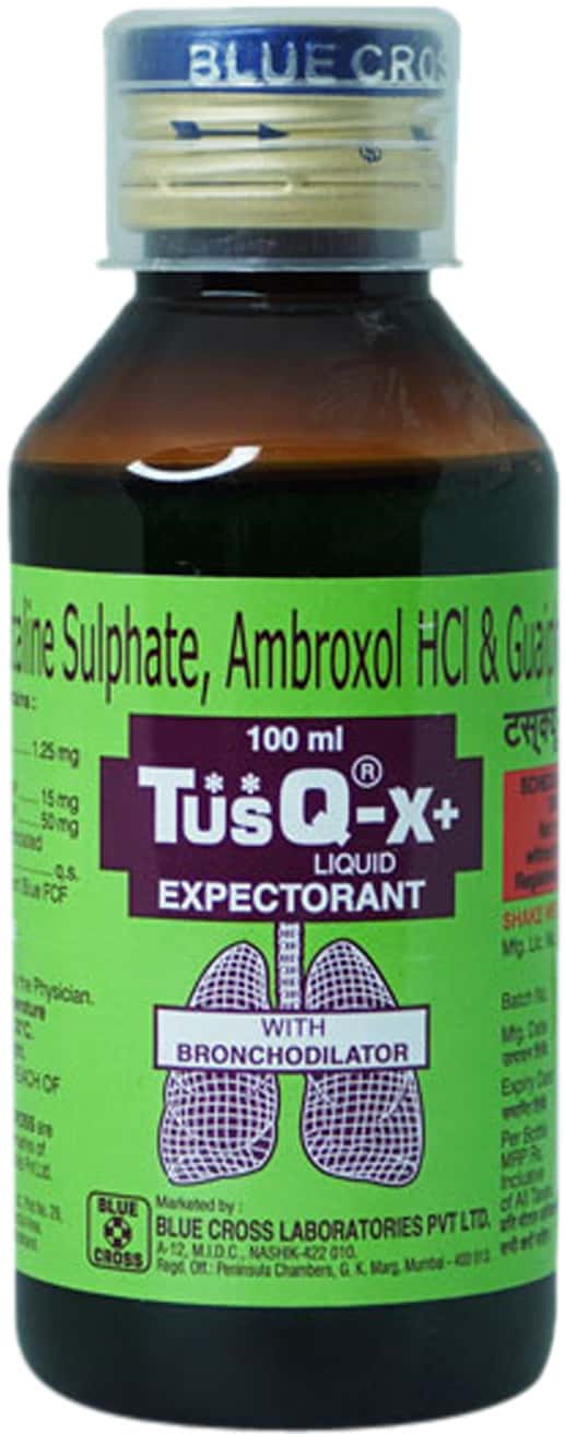 Tusq-X Plus Expectorant | Sugar Free : Uses, Side Effects, Price ...