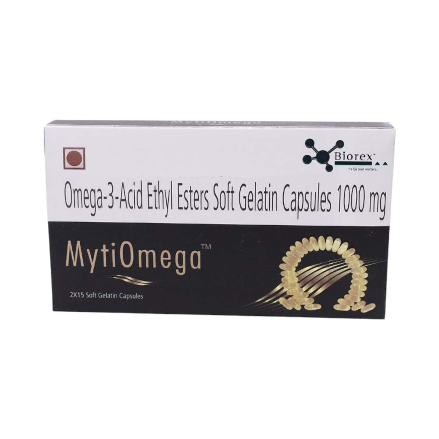 Mytiomega Strip Of 15 Capsules: Uses, Side Effects, Price & Dosage ...
