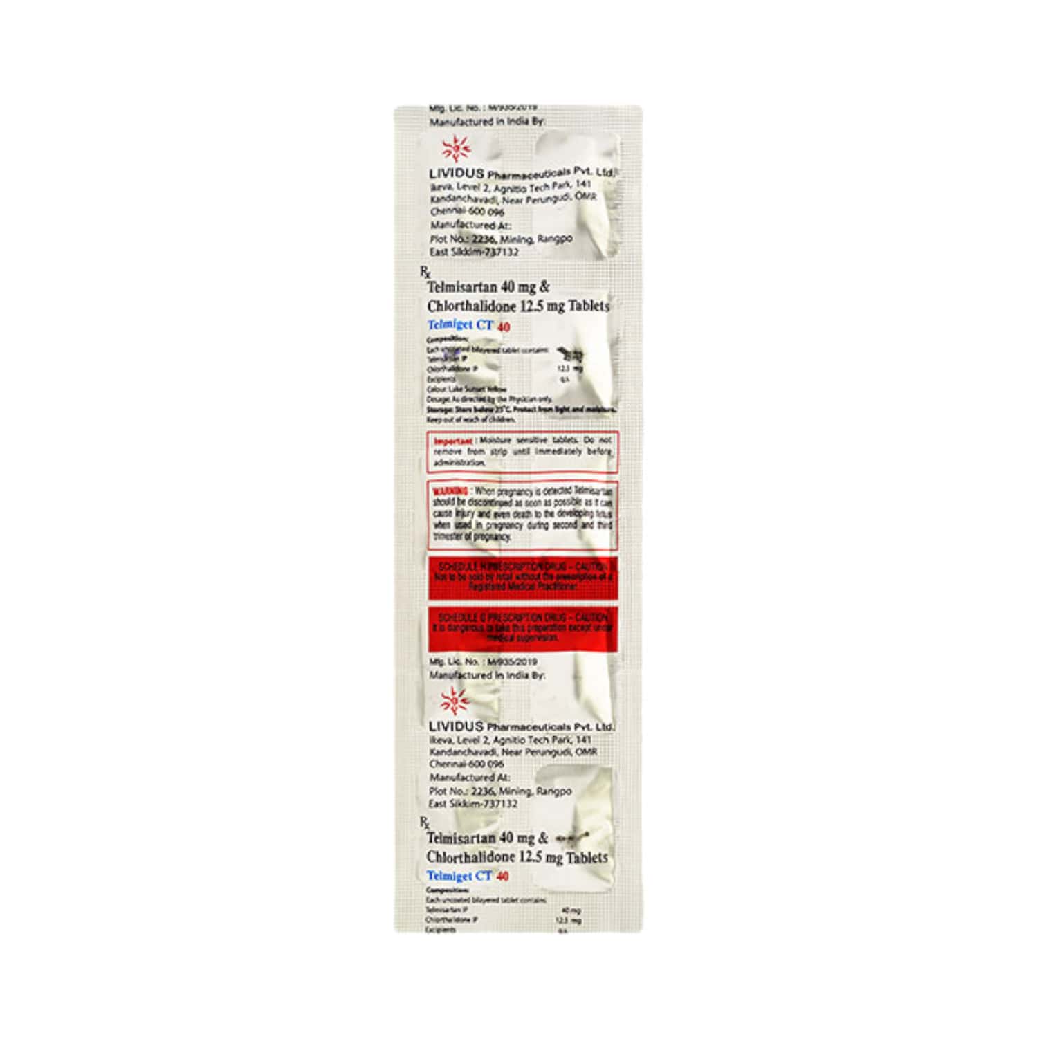 Telmiget Ct 40mg Strip Of 10 Tablets: Uses, Side Effects, Price ...