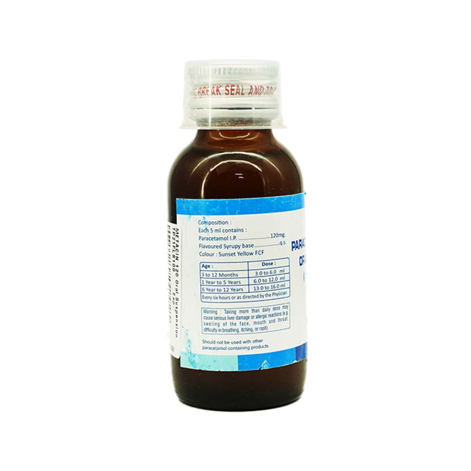 Metacin 120 MG Suspension (60): Uses, Side Effects, Price & Dosage ...