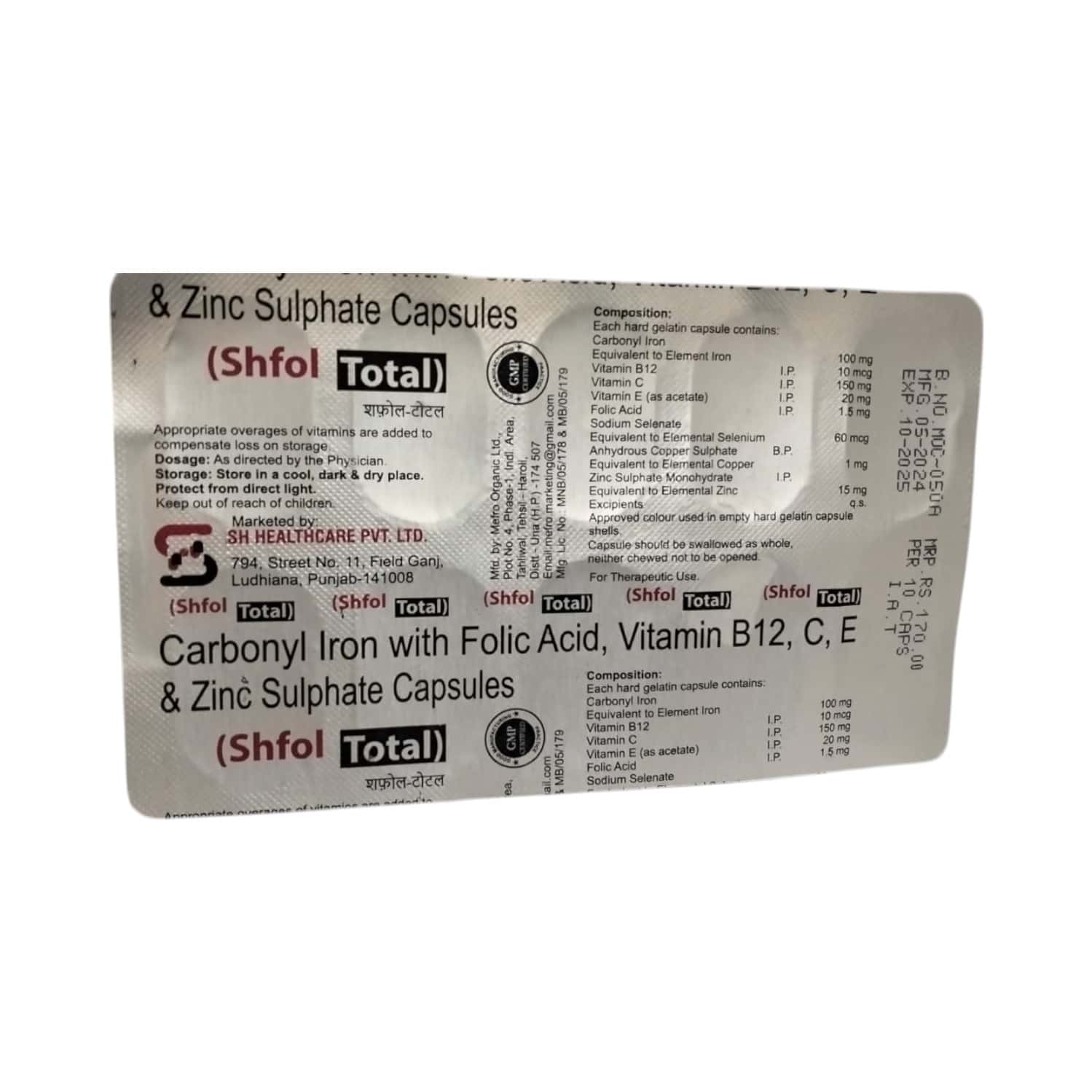 Buy Shfol Total Strip Of 10 Capsules Online & Save Up to 24% at PharmEasy