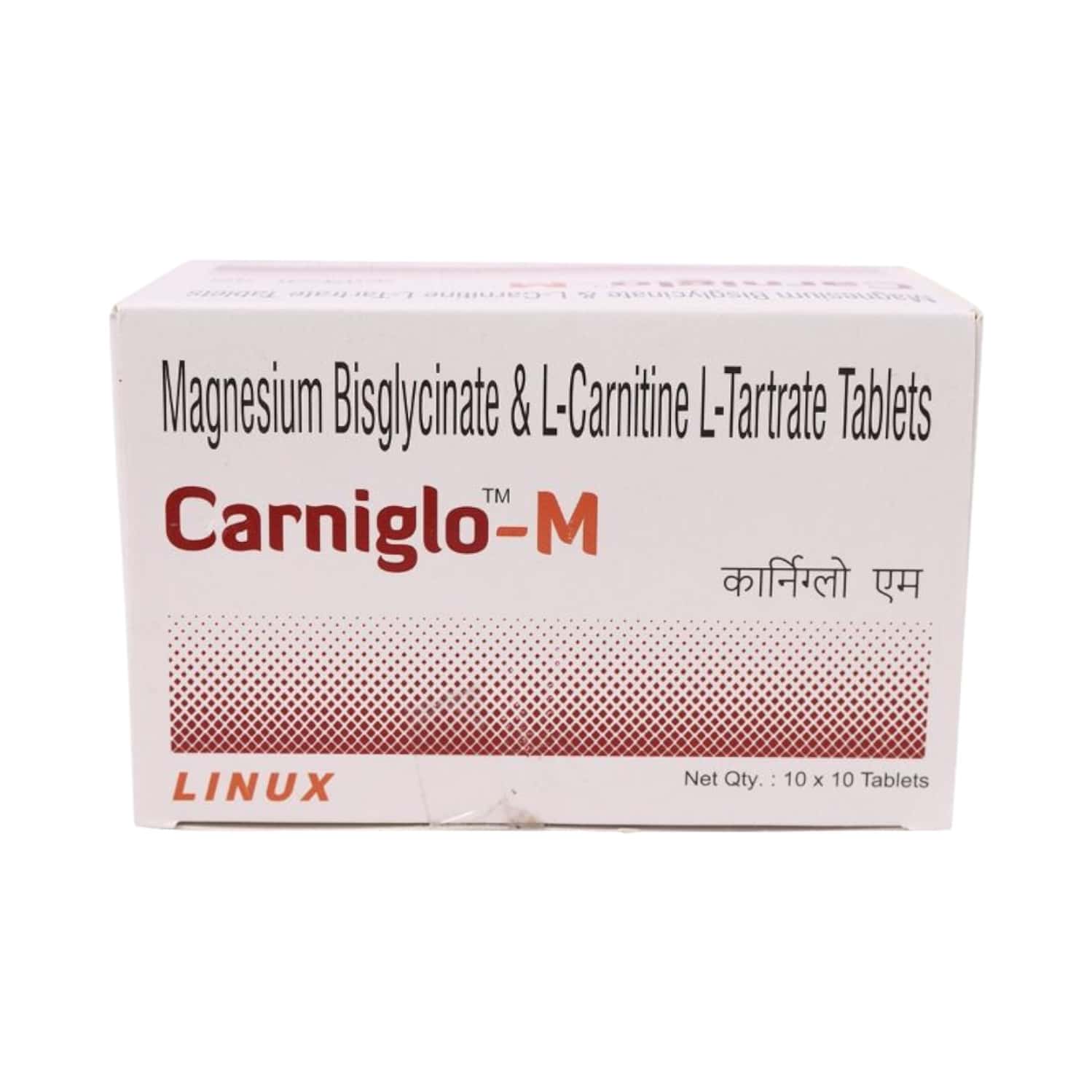 Buy Carniglo M Strip Of 10 Tablets Online & Save Up to 24% at PharmEasy