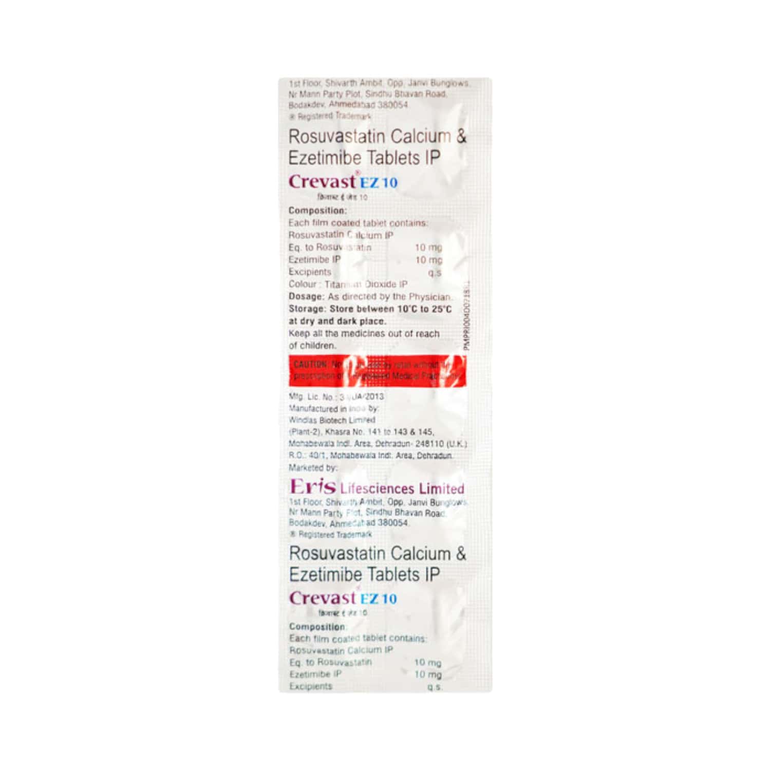 Crevast Ez 10mg Strip Of 10 Tablets: Uses, Side Effects, Price & Dosage ...