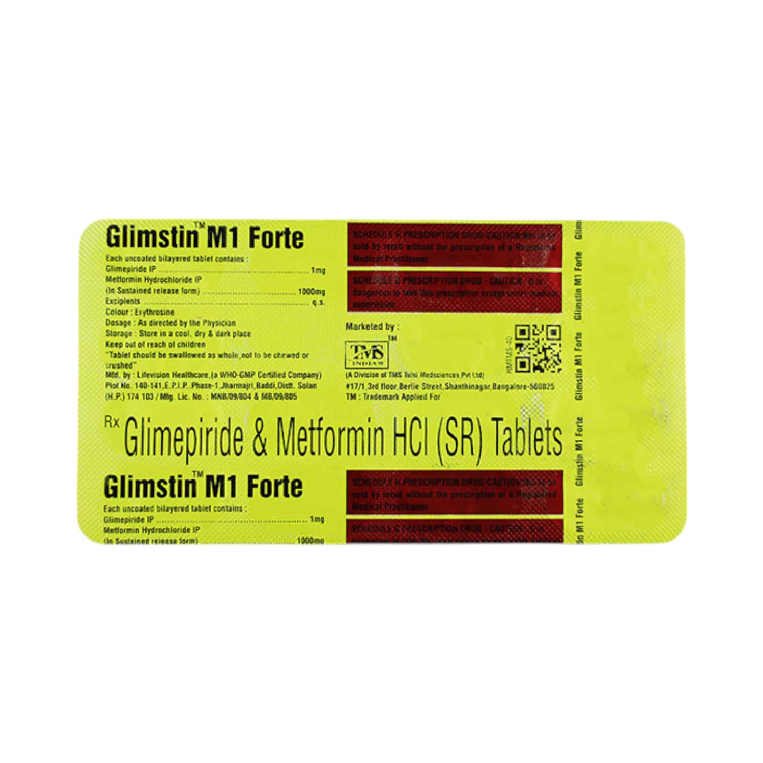 Glimstin M 1mg Forte Strip Of 15 Tablets: Uses, Side Effects, Price ...