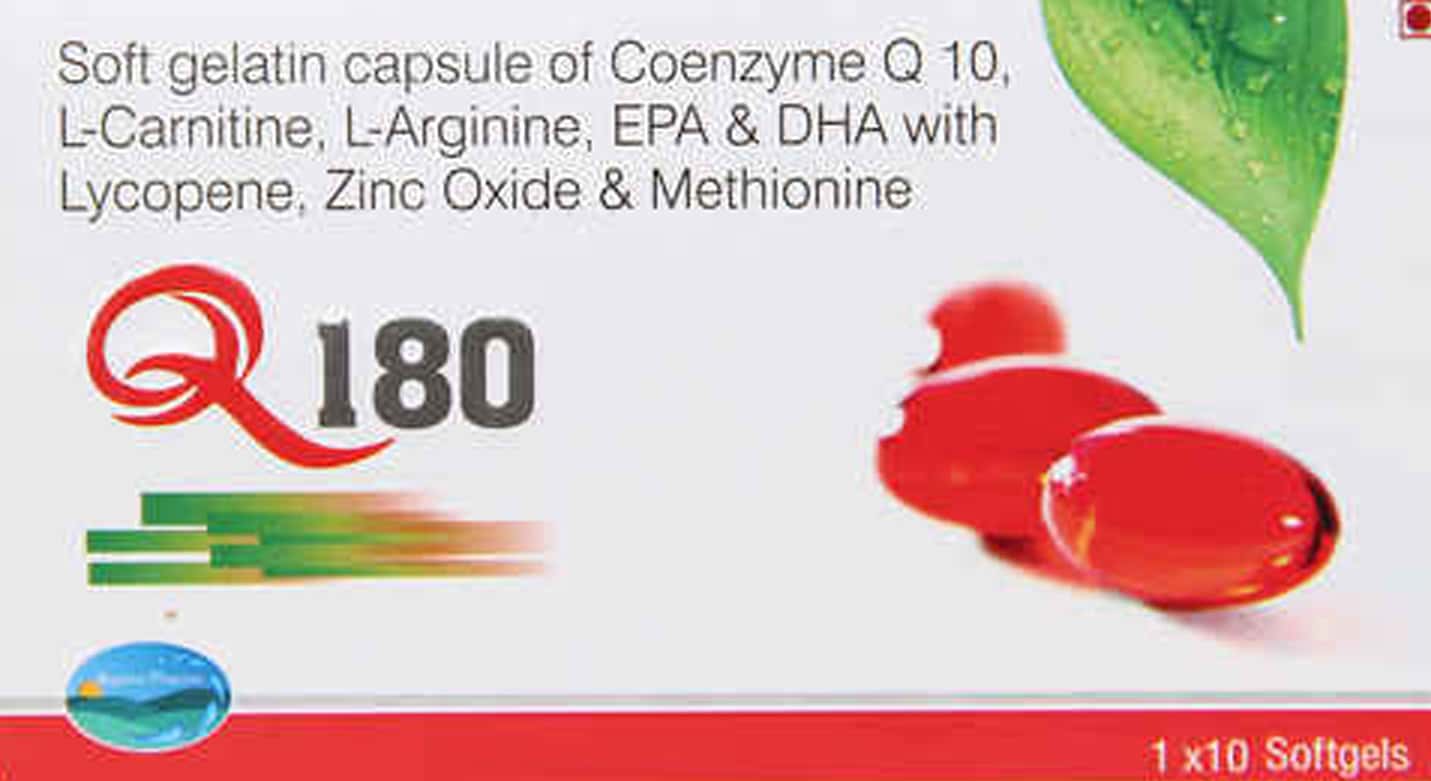 Buy Q 180mg Strip Of 10 Capsules Online & Save Up to 24% at PharmEasy