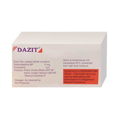 Dazit 5 MG Tablet (15): Uses, Side Effects, Price & Dosage | PharmEasy
