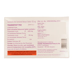 Tranostat 750 MG Tablet (10): Uses, Side Effects, Price & Dosage ...