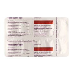 Tranostat 750 MG Tablet (10): Uses, Side Effects, Price & Dosage ...