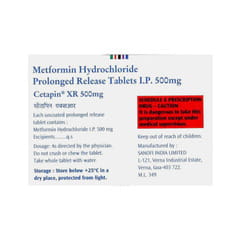 Cetapin XR 500mg Tablet: Uses, Side Effects, Price, Dosage & More Info ...