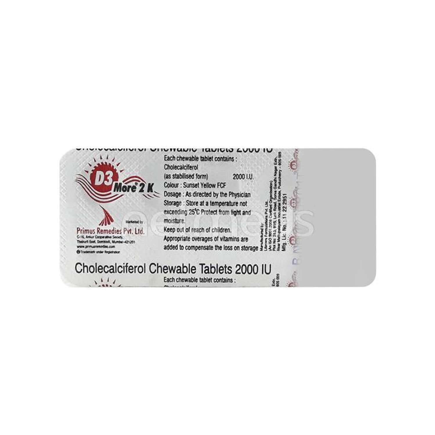 D3 More 2000 IU Tablet (10): Uses, Side Effects, Price & Dosage | PharmEasy