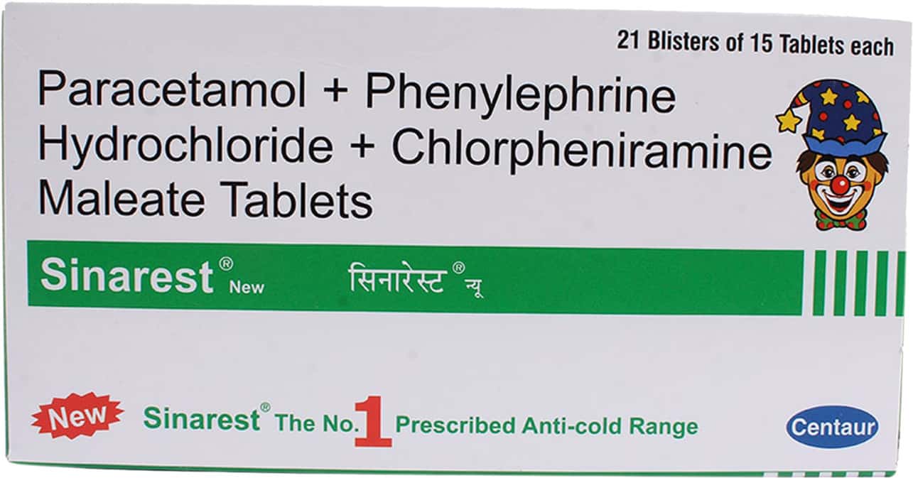 Sinarest New Tablet: Uses, Side Effects, Price, Dosage & More Info ...