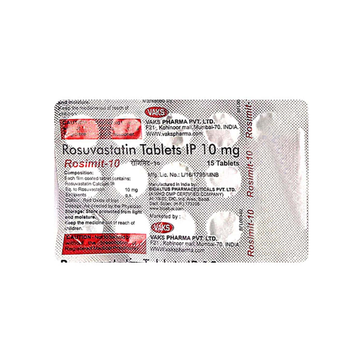Rosimit 10 MG Tablet (15): Uses, Side Effects, Price & Dosage | PharmEasy