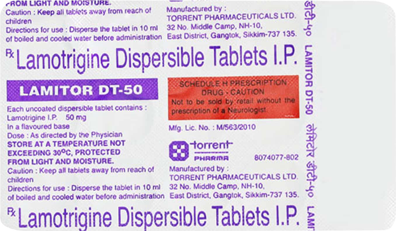Lamitor DT 50 Tablet: Uses, Side Effects, Price, Dosage & More Info ...