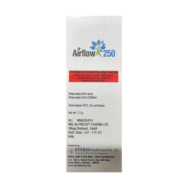 Airflow 250mcg Cfc Free Box Of 120md Metered Dose Inhaler: Uses, Side ...