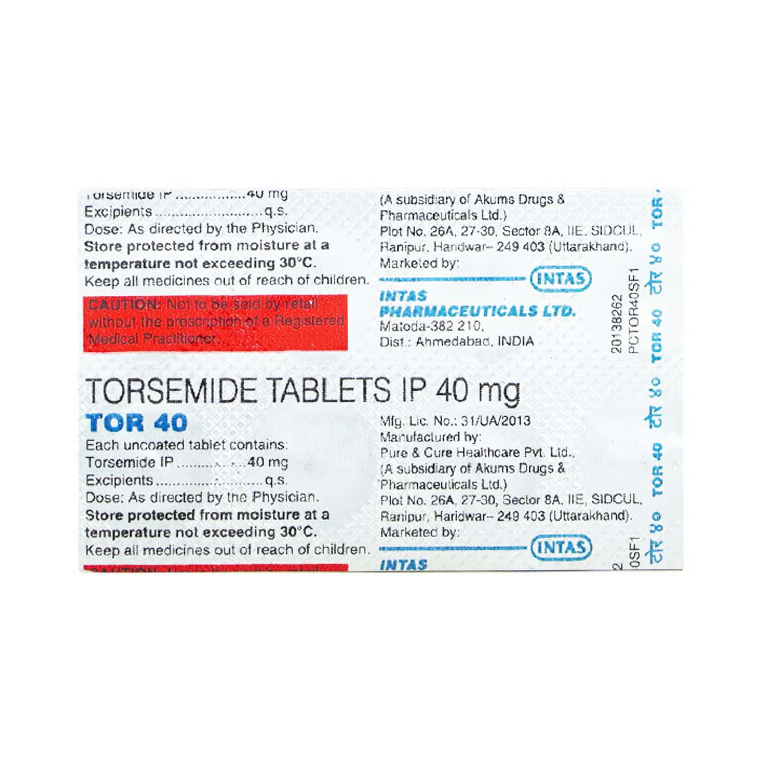Tor 40 MG Tablet (10): Uses, Side Effects, Price & Dosage | PharmEasy