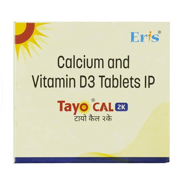 Tayo Cal 2k Strip Of 15 Tablets: Uses, Side Effects, Price & Dosage ...
