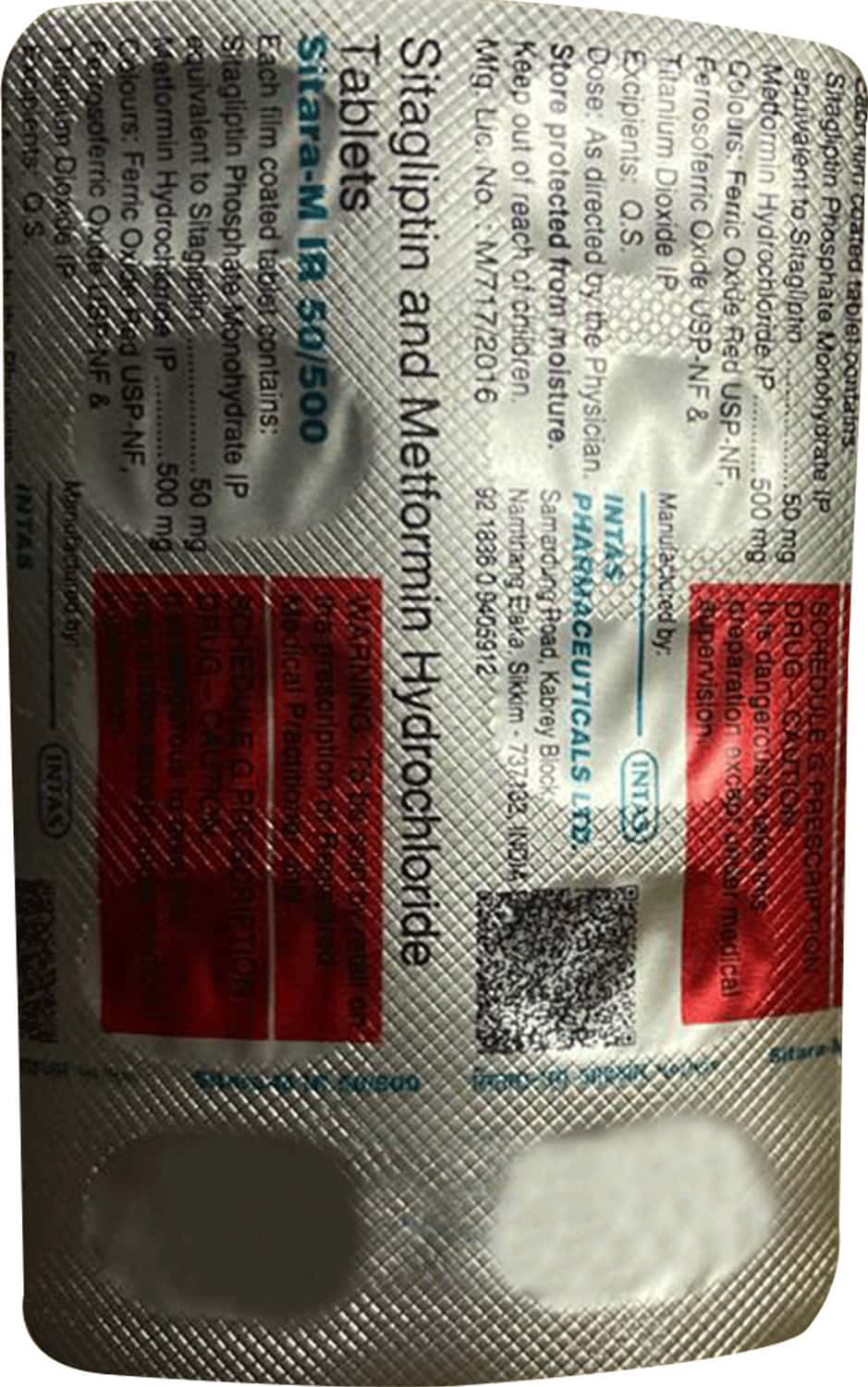 Sitara M Ir 50/500mg Strip Of 10 Tablets: Uses, Side Effects, Price ...