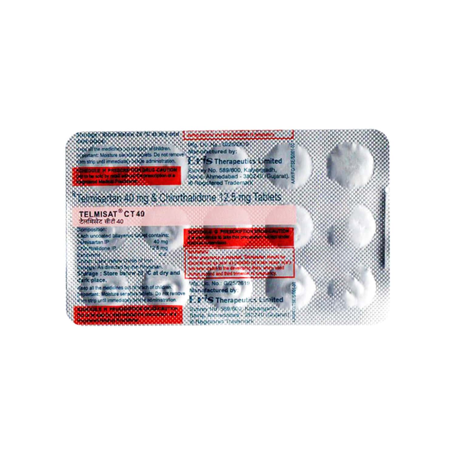 Telmisat Ct 40mg Strip Of 15 Tablets: Uses, Side Effects, Price ...