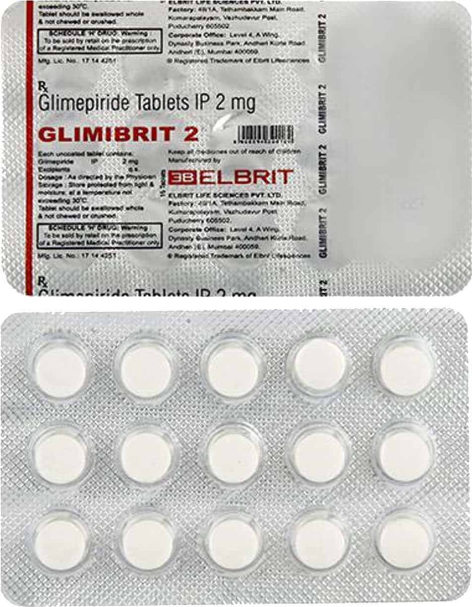 Glimibrit 2 MG Tablet (15): Uses, Side Effects, Price & Dosage | PharmEasy