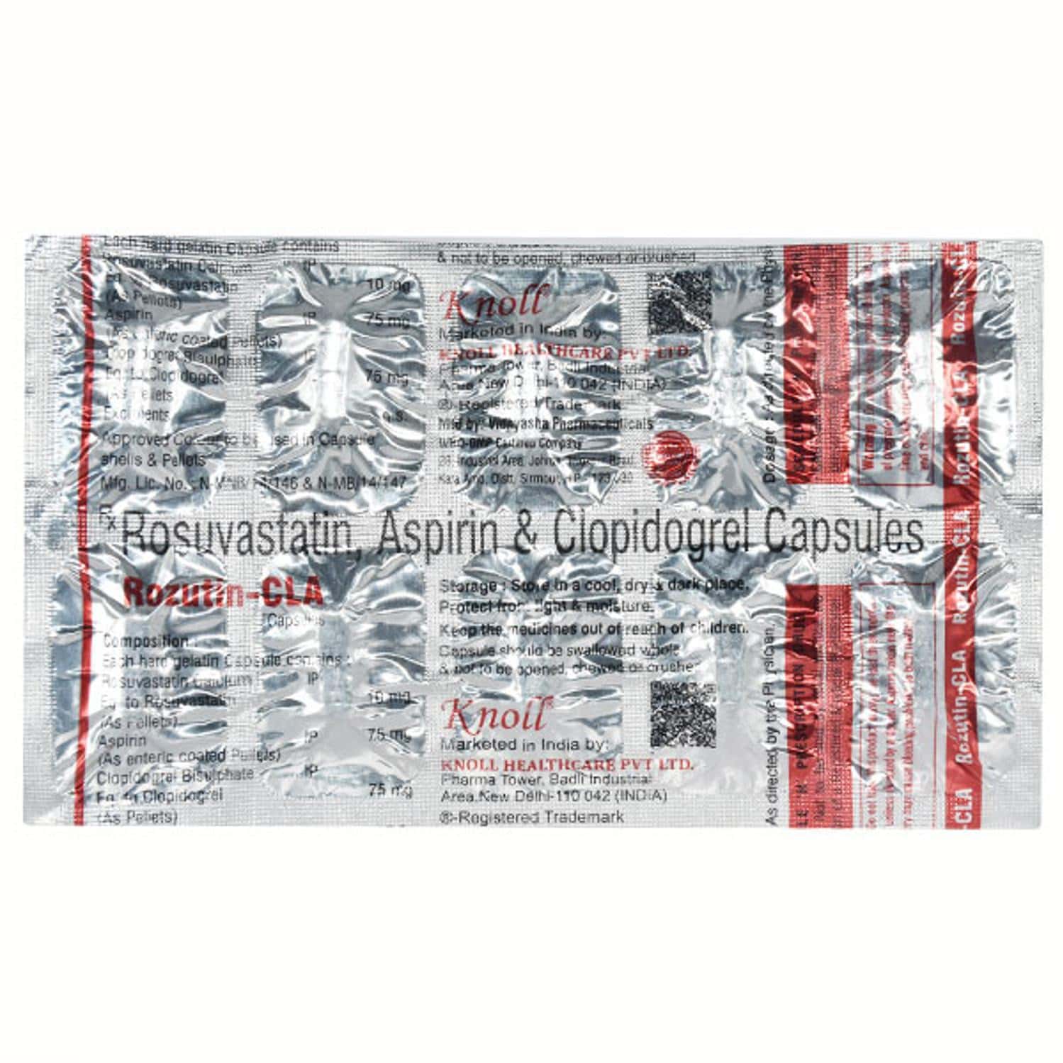 Rozutin Cla 10/75/75 Mg Strip Of 10 Capsules: Uses, Side Effects, Price ...