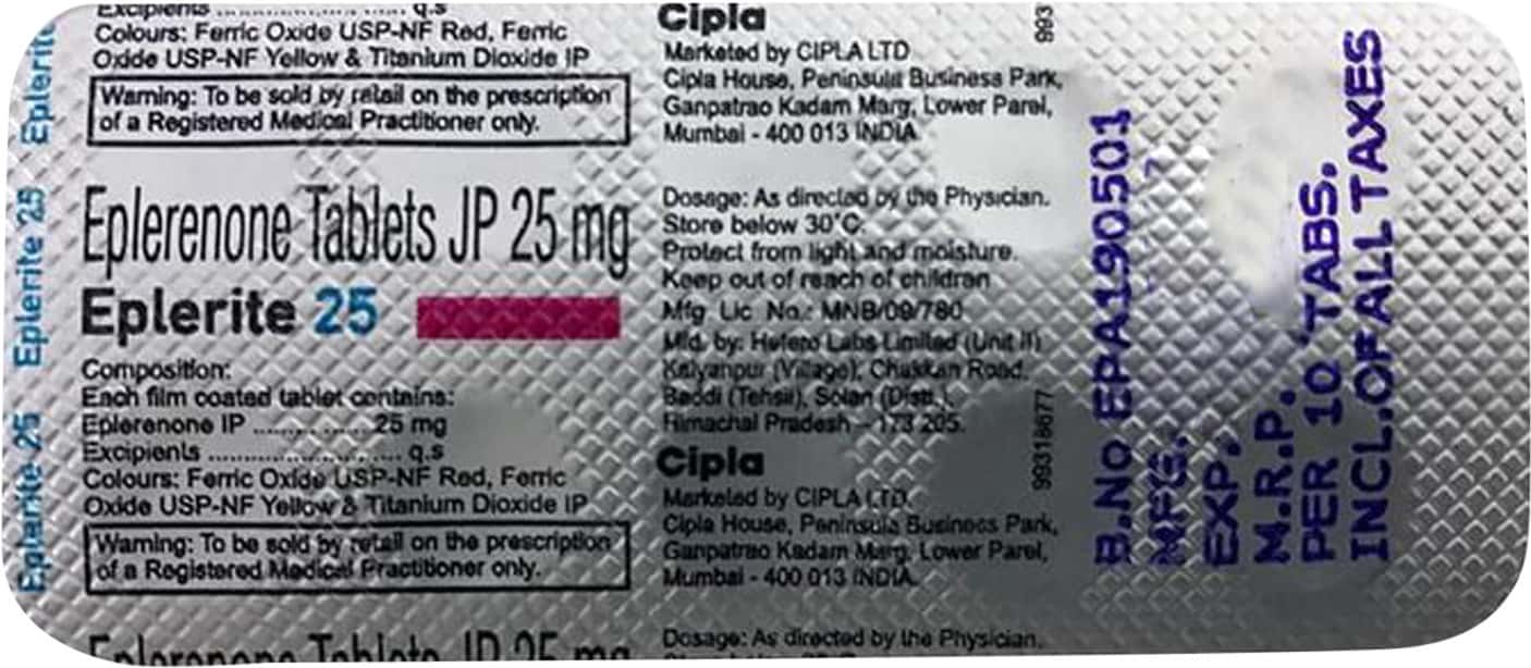Eplerite 25 MG Tablet (10): Uses, Side Effects, Price & Dosage | PharmEasy
