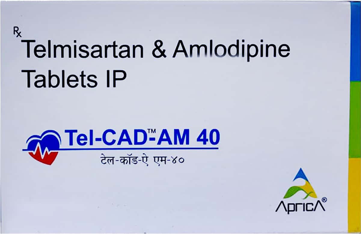 Tel Cad Am 40mg Strip Of 15 Tablets: Uses, Side Effects, Price & Dosage ...