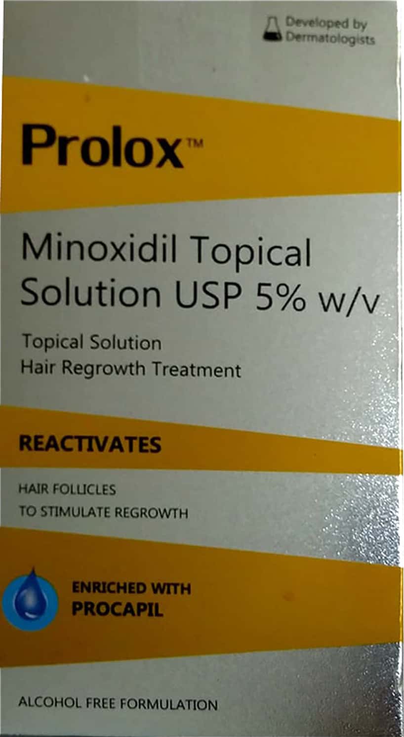 Prolox 5% Bottle Of 60ml Solution: Uses, Side Effects, Price & Dosage ...