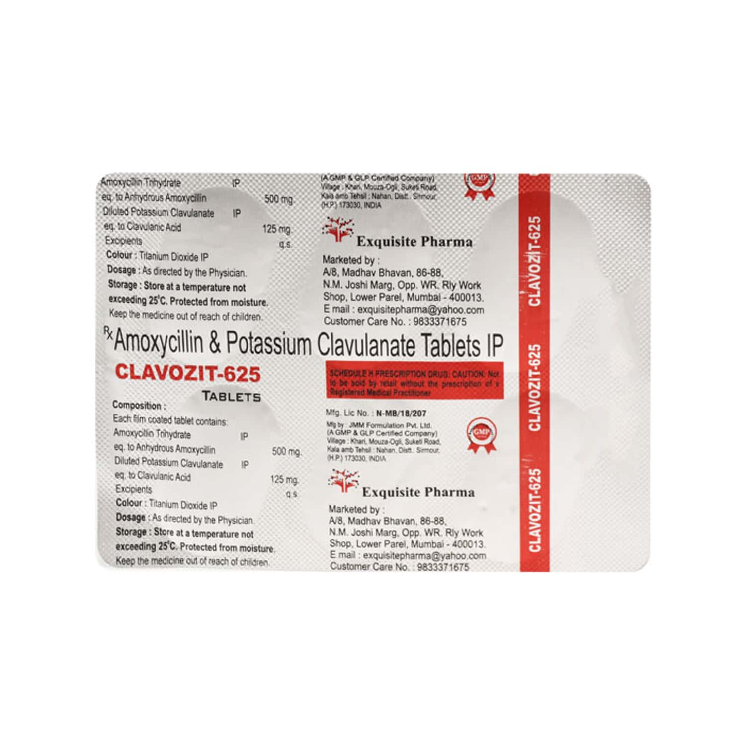 Clavozit 625mg Lb Strip Of 6 Tablets: Uses, Side Effects, Price ...