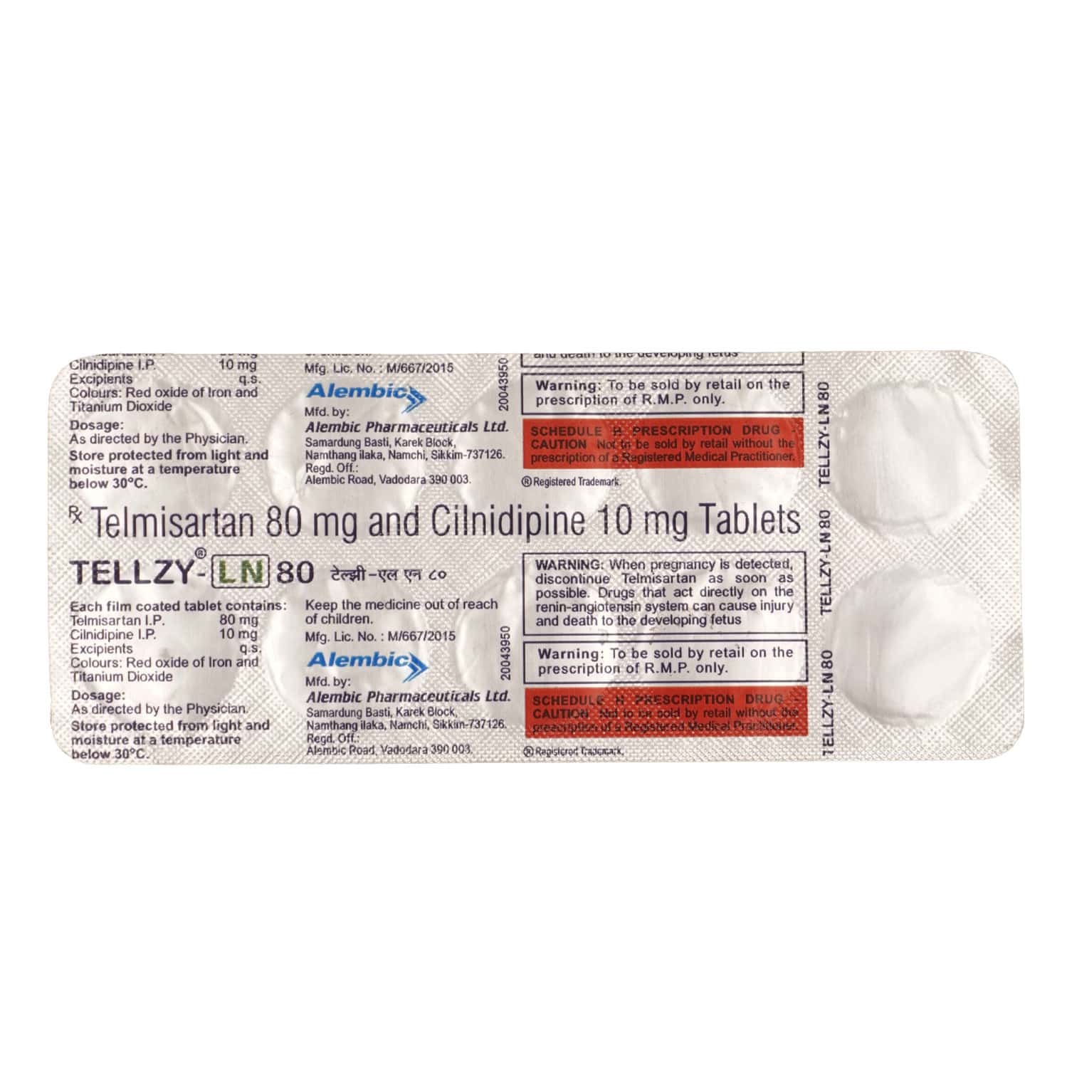 Tellzy Ln 80mg Strip Of 10 Tablets: Uses, Side Effects, Price & Dosage ...