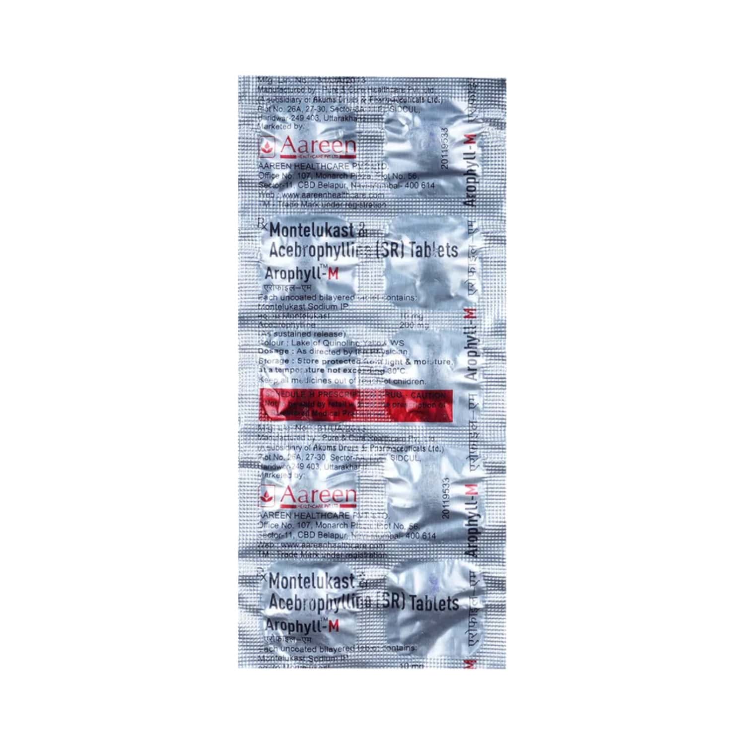 Arophyll M Sr Strip Of 10 Tablets: Uses, Side Effects, Price & Dosage ...