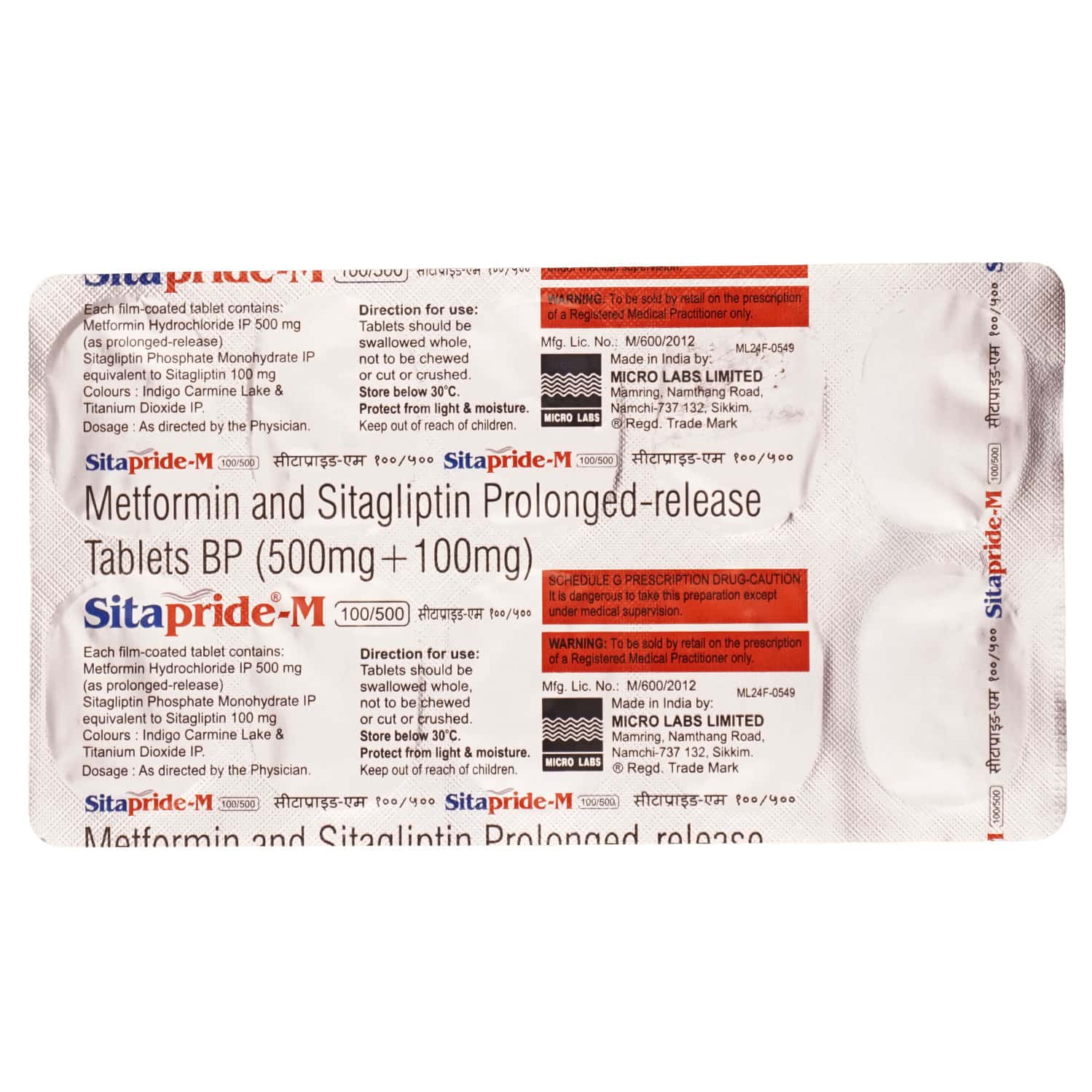 Sitapride M 100/500mg Strip Of 10 Tablets: Uses, Side Effects, Price ...