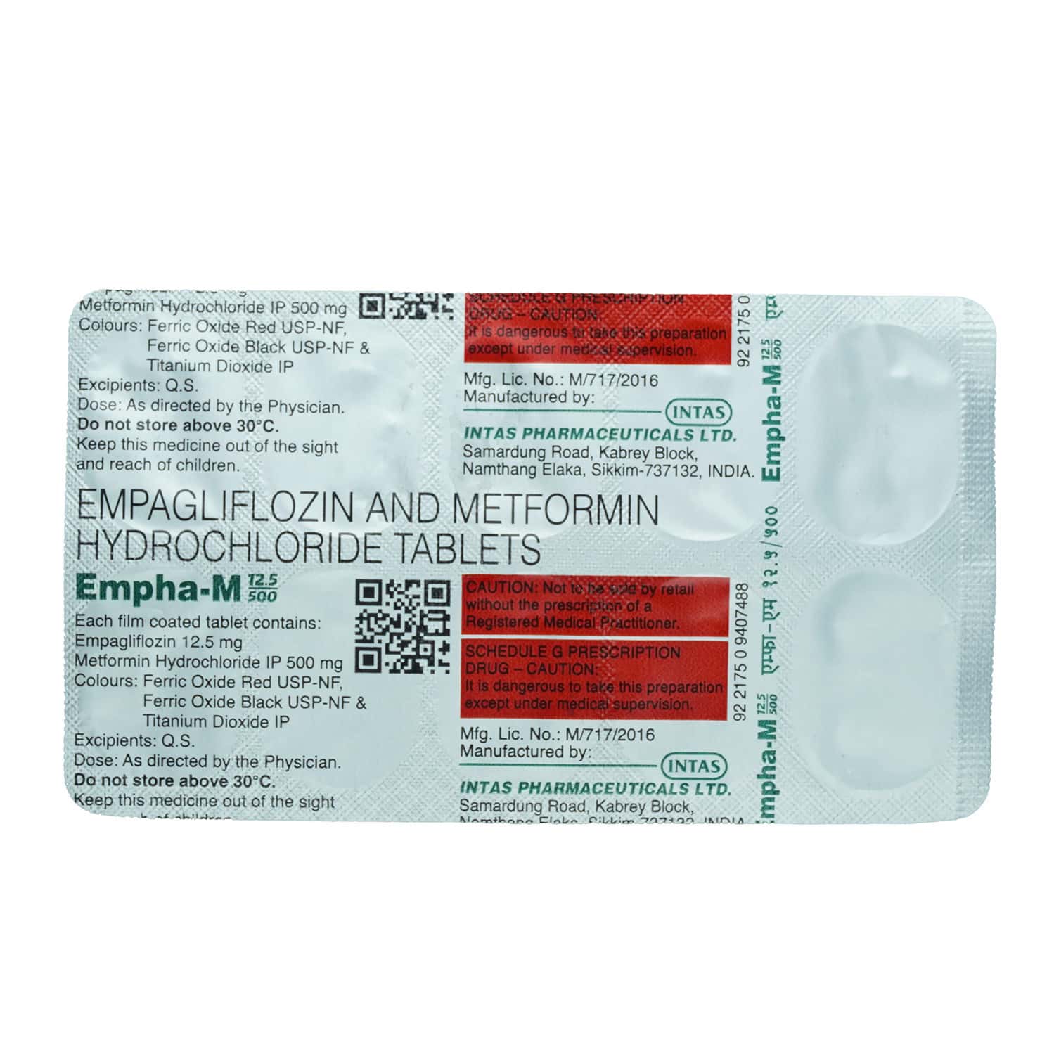 Empha M 12.5/500mg Strip Of 10 Tablets: Uses, Side Effects, Price ...