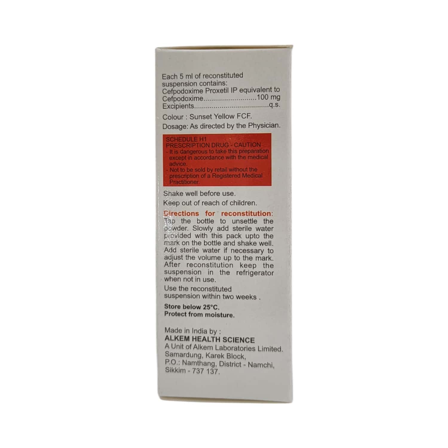 Swich 100 MG/5ML Dry Syrup (30): Uses, Side Effects, Price & Dosage ...