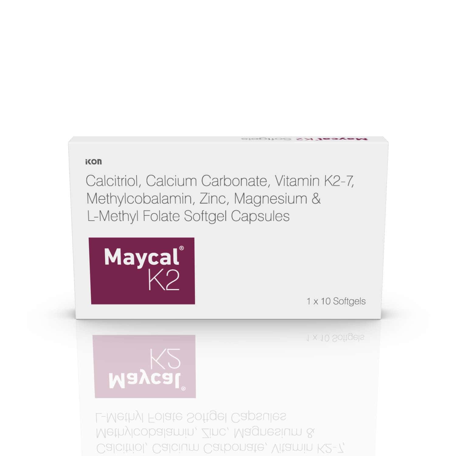 Buy Maycal K2 Strip Of 10 Softgel Capsules Online & Save Up to 24% at ...
