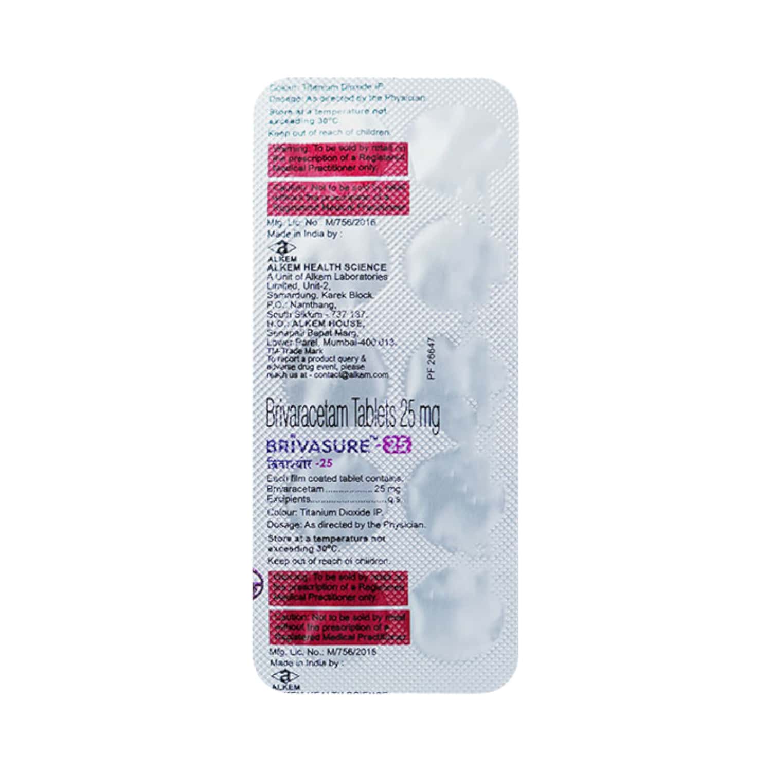 Brivasure 25 MG Tablet (10): Uses, Side Effects, Price & Dosage | PharmEasy