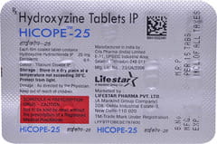 Hicope 25 MG Tablet (15): Uses, Side Effects, Price & Dosage | PharmEasy