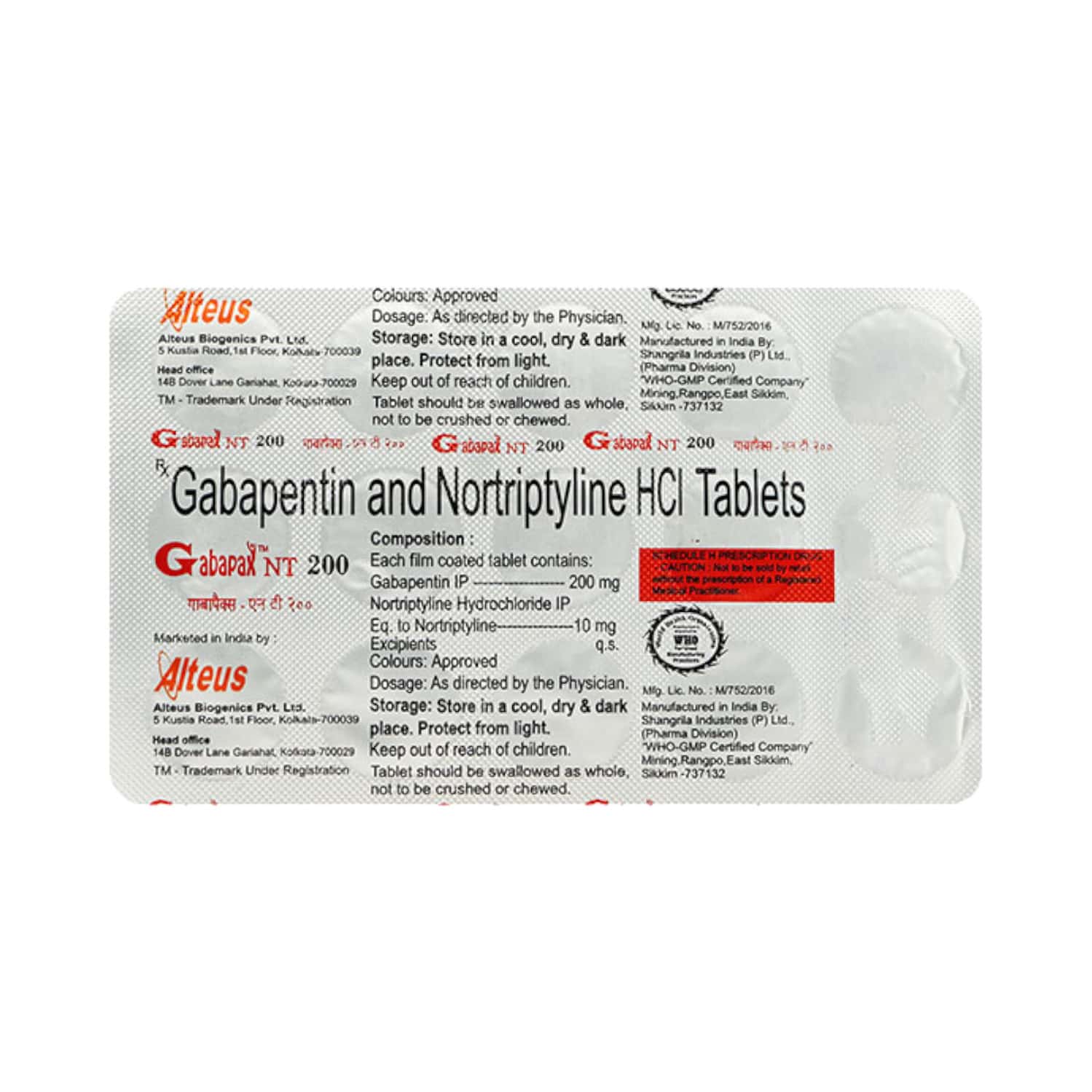 Gabapax Nt 200mg Strip Of 15 Tablets: Uses, Side Effects, Price ...