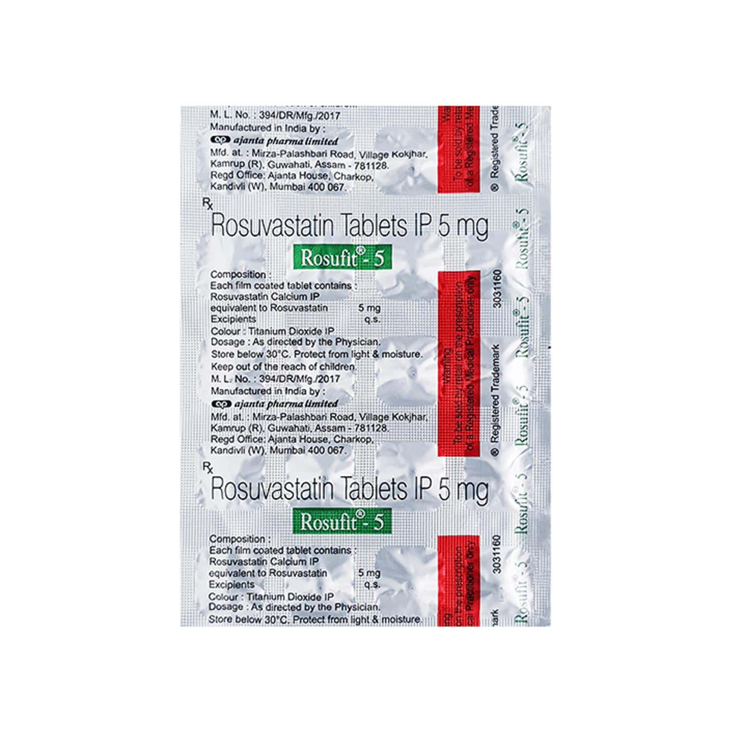 Rosufit 5 MG Tablet (20): Uses, Side Effects, Price & Dosage | PharmEasy