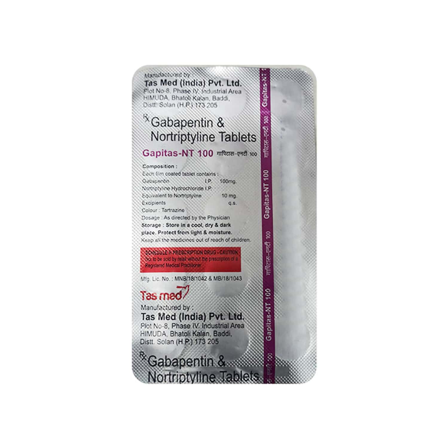 Gapitas Nt 100/10mg Strip Of 15 Tablets: Uses, Side Effects, Price ...