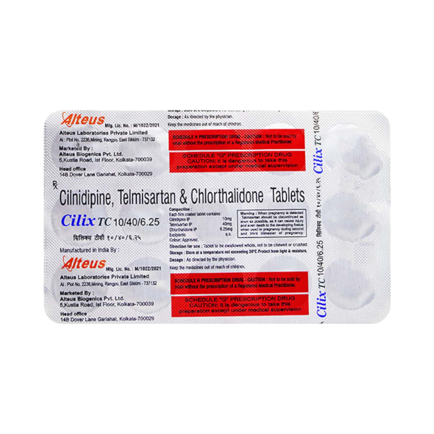 Cilix Tc 10/40/6.25mg Strip Of 15 Tablets: Uses, Side Effects, Price ...