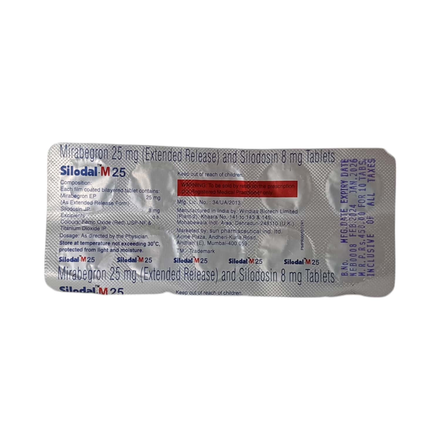Silodal M 25 Strip Of 10 Tablets: Uses, Side Effects, Price & Dosage ...